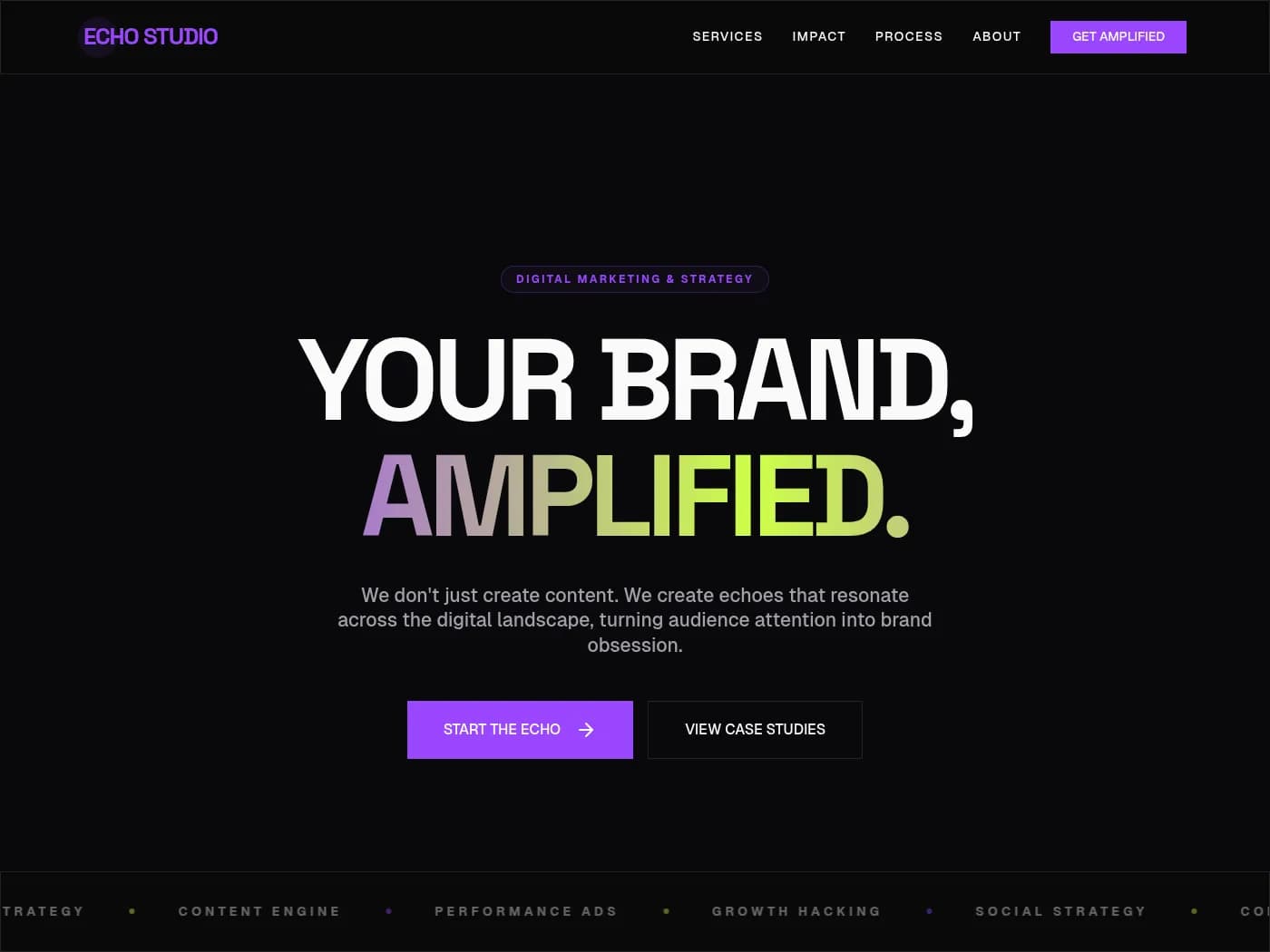 Echo Studio Marketing Site
