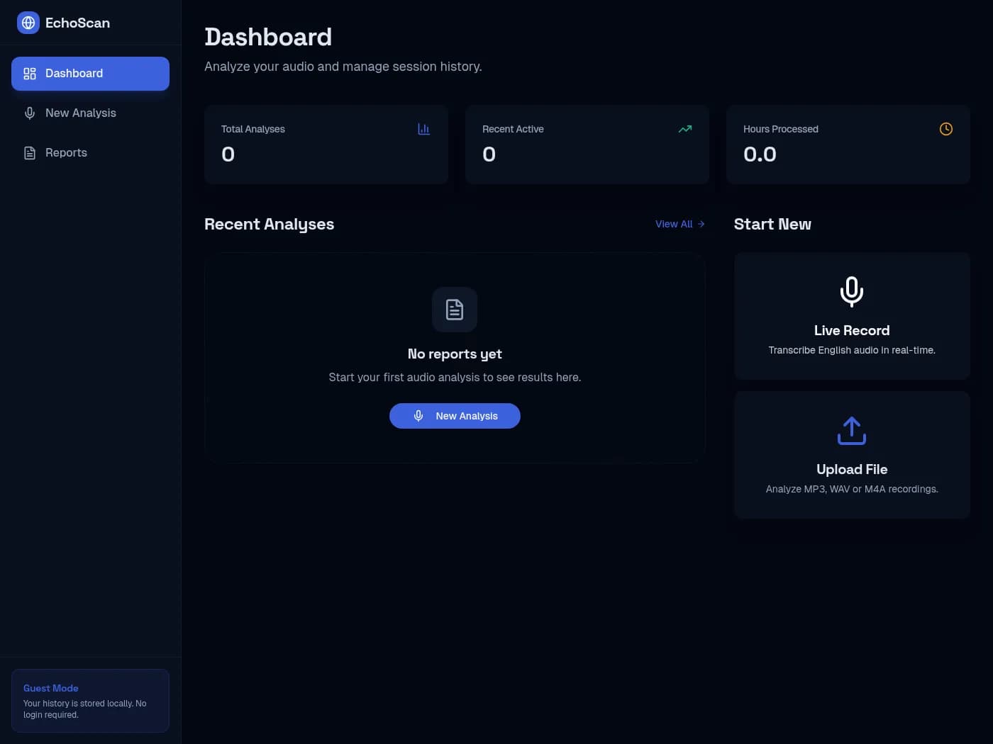 EchoScan AI Dashboard