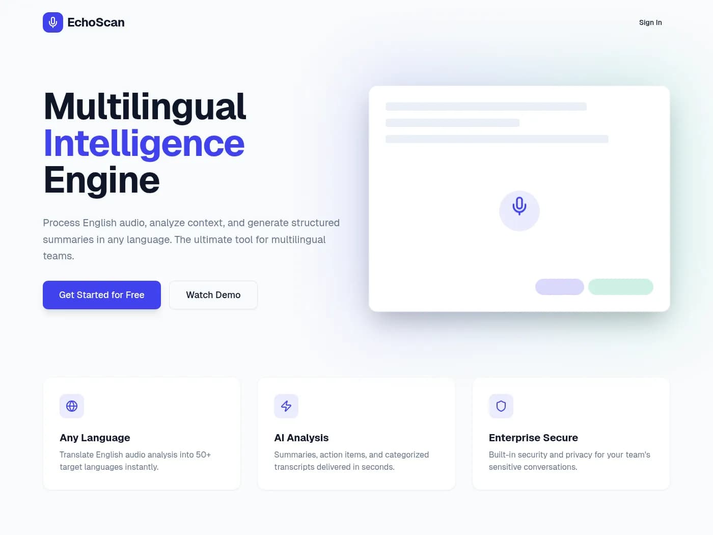 EchoScan Multilingual Engine