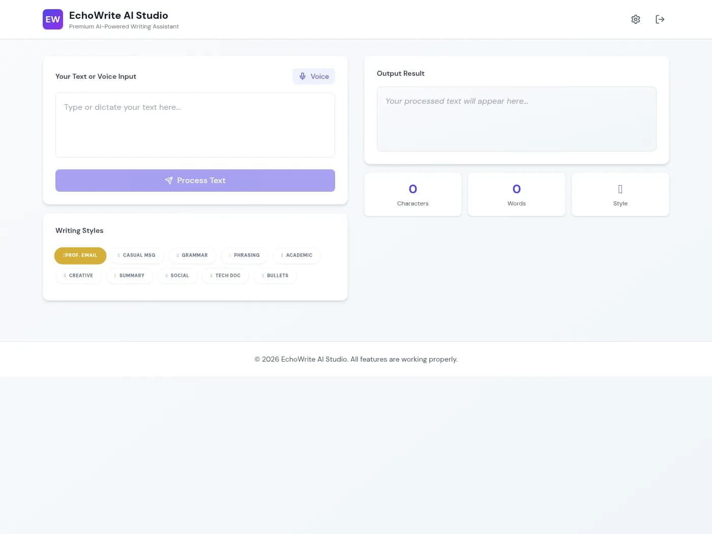EchoWrite AI Studio