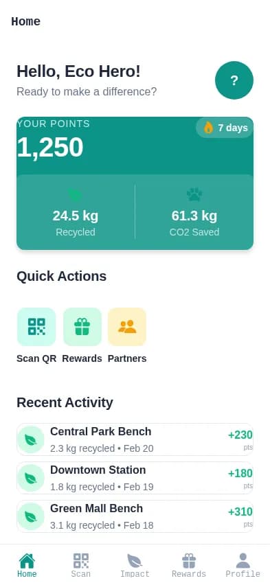 EcoBench Rewards App