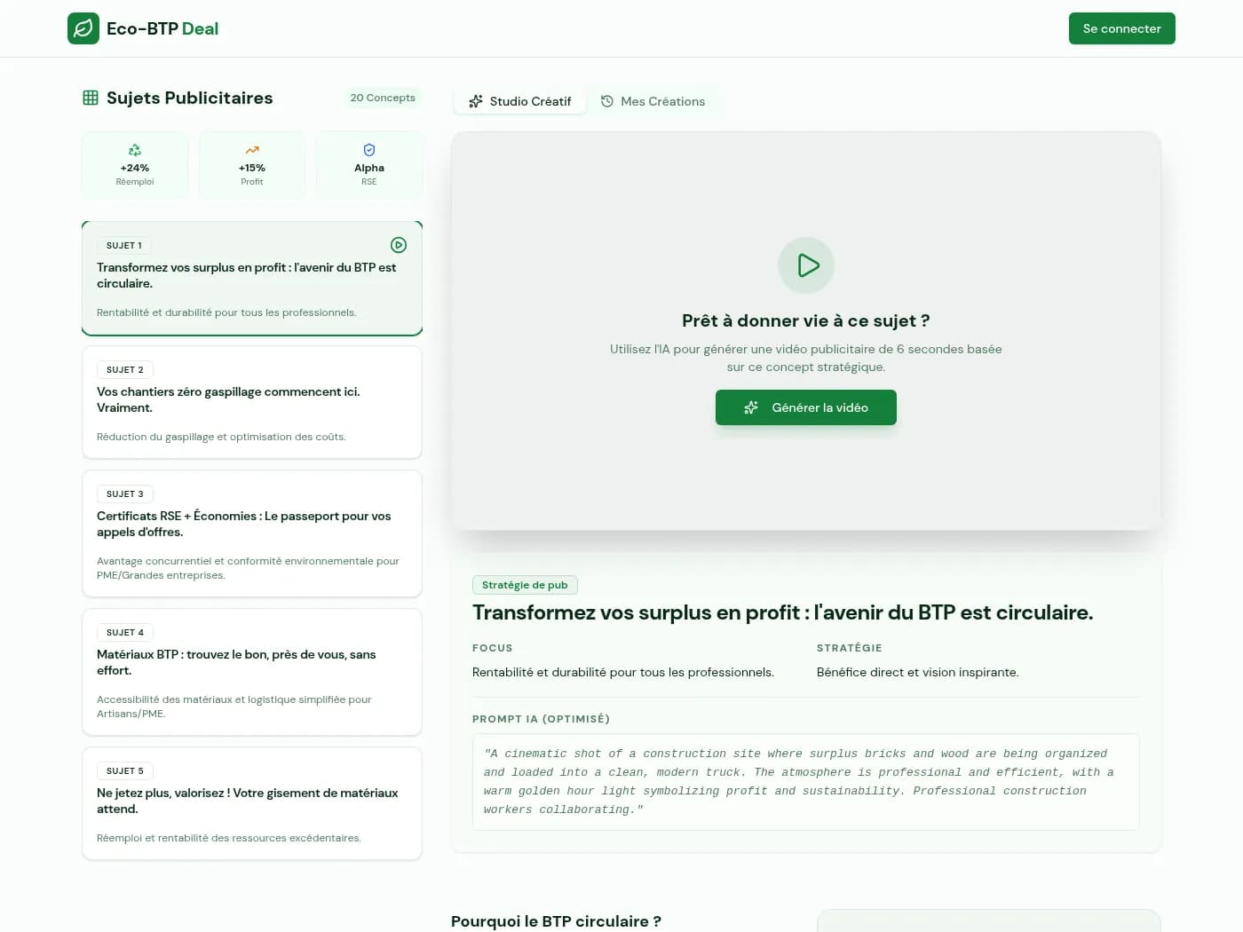 Eco-BTP Deal Platform