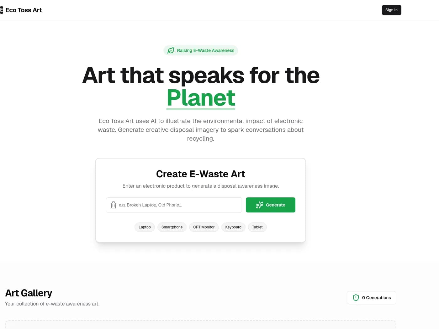 Eco Toss Art