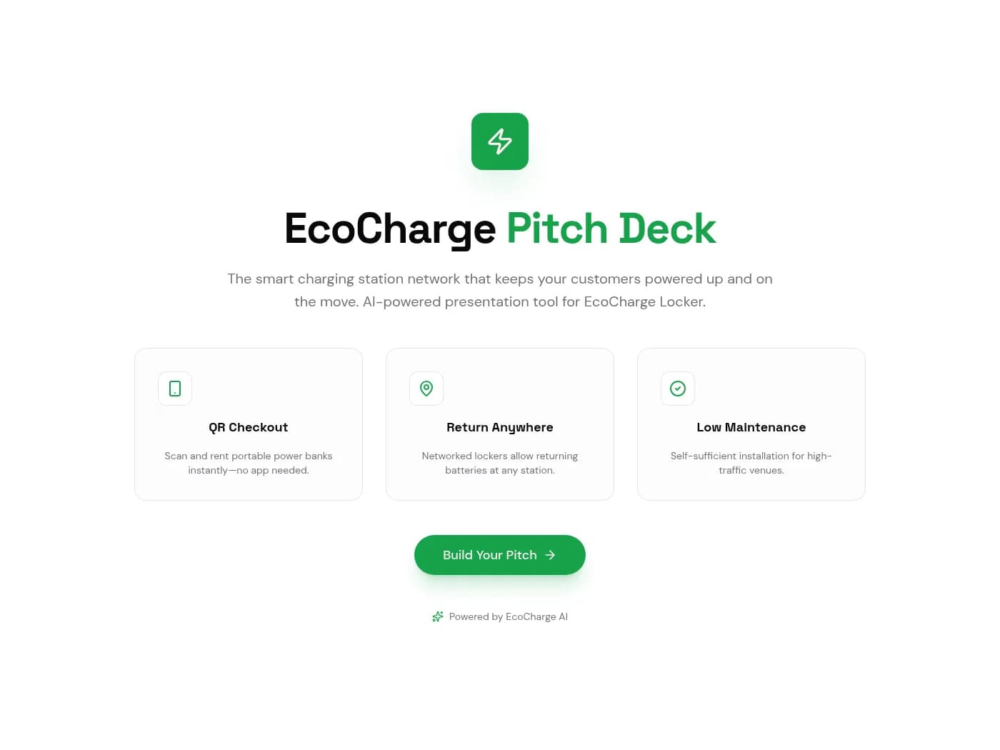 EcoCharge Network Pitch
