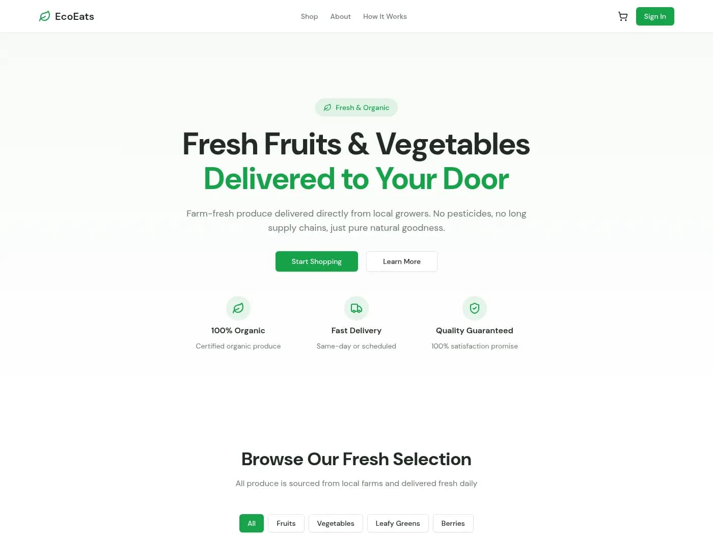 EcoEats Delivery Clone