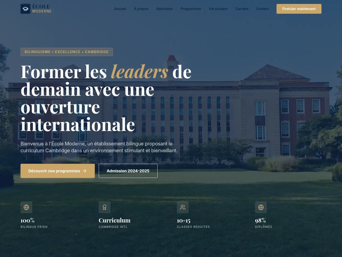 École Moderne Landing