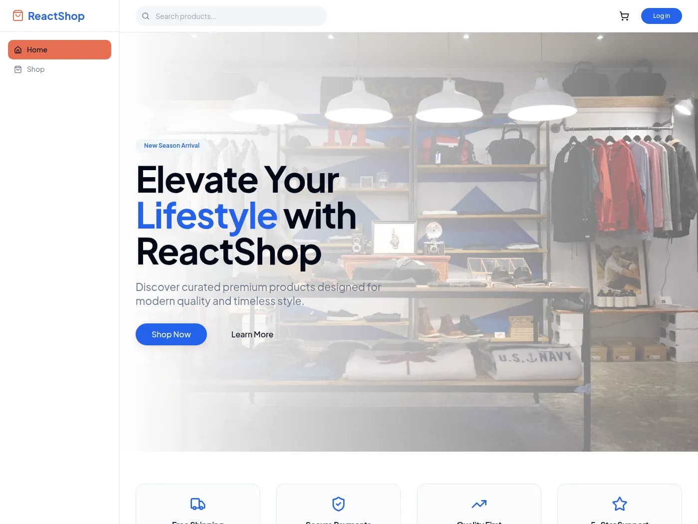 ReactShop Hub