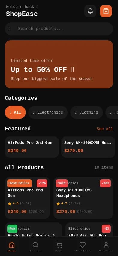 ShopEase Online Store