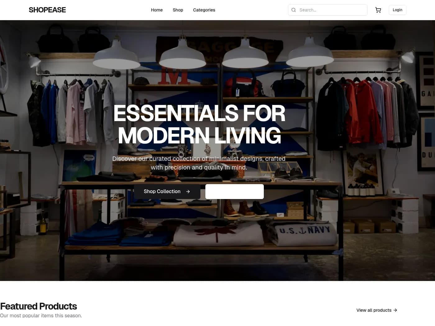 ShopEase Webstore