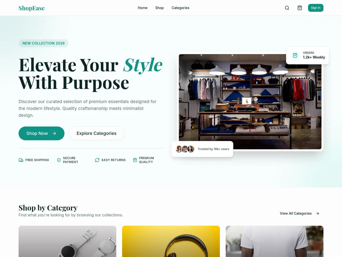 ShopEase Online Store
