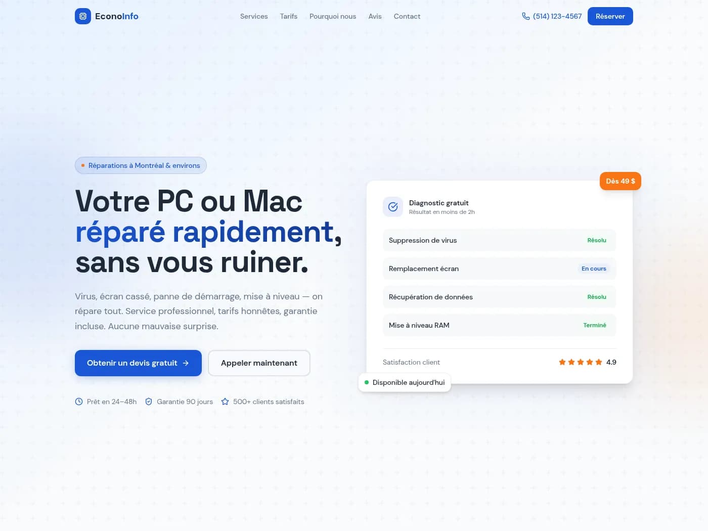 Econo Informatique Landing