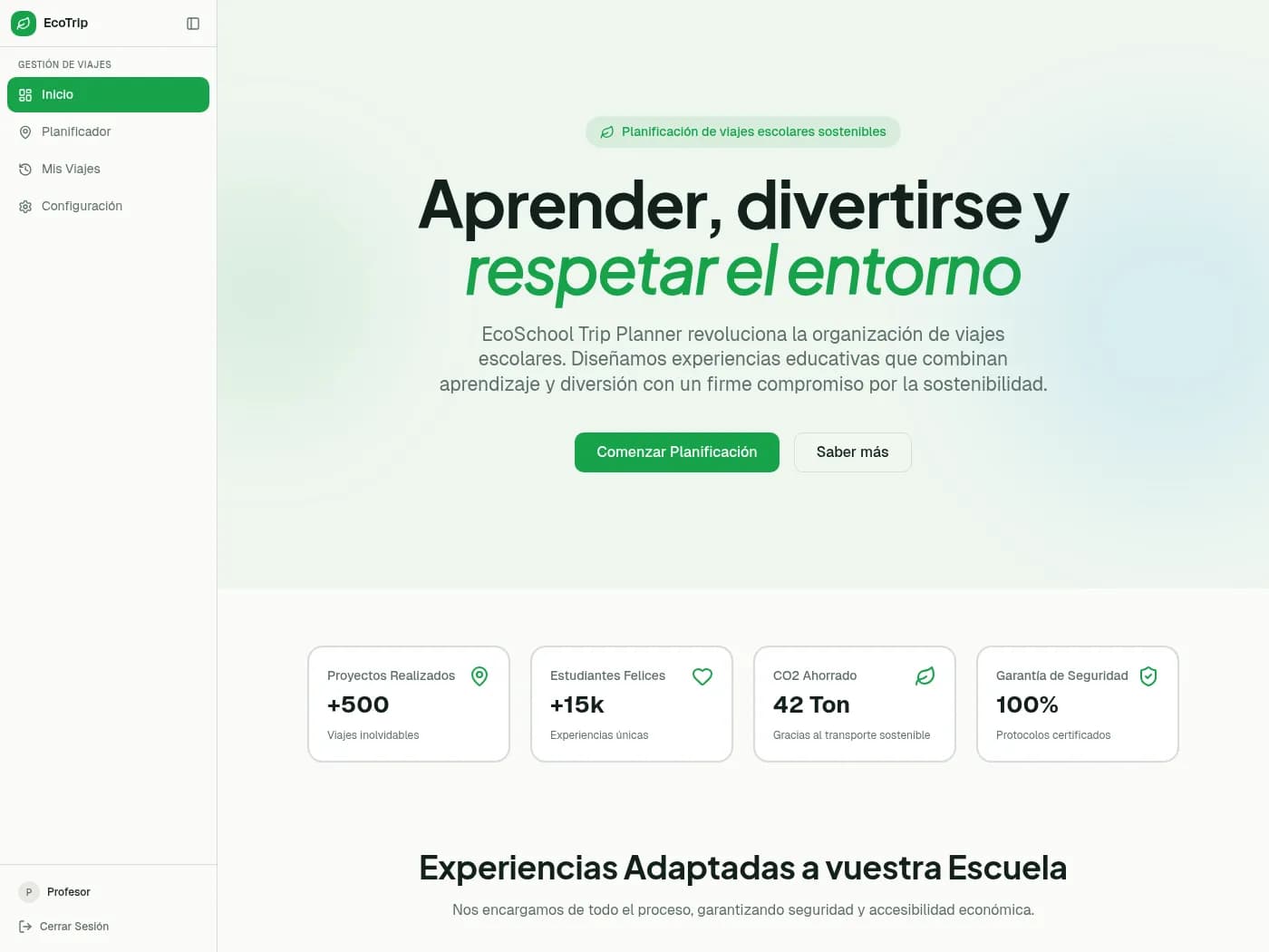 EcoSchool Trip Planner