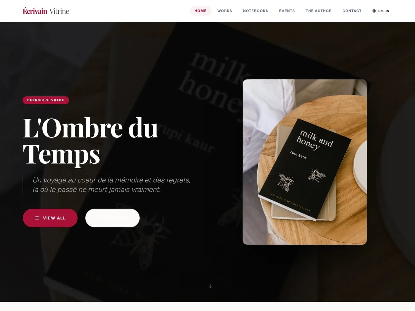 Écrivain Vitrine Dynamic