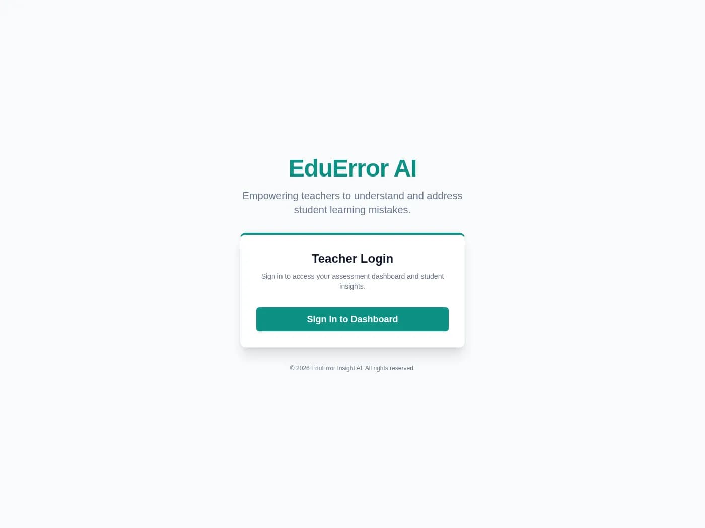 EduError Insight AI