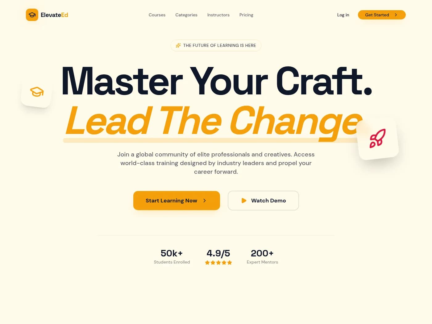 ElevateEd Platform UI