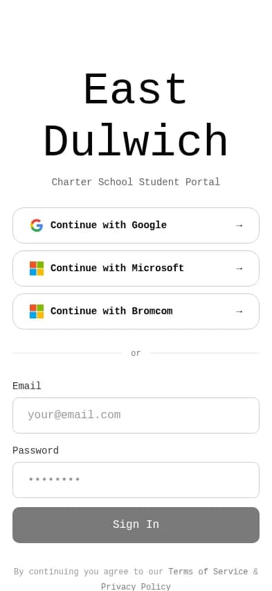 East Dulwich Student Portal