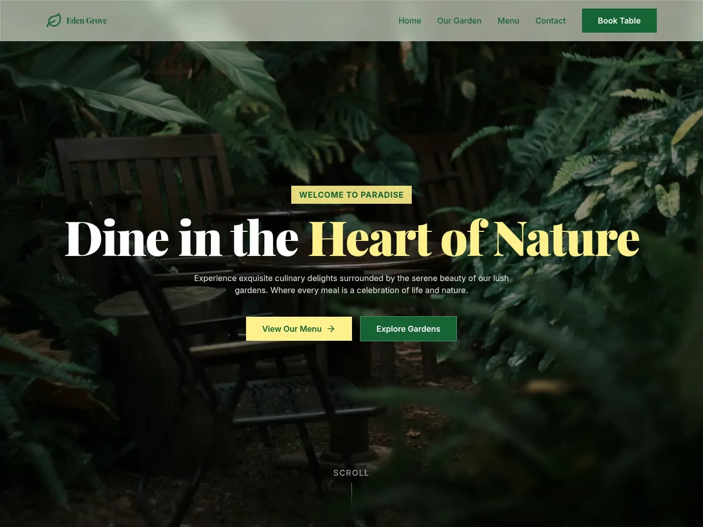 Eden Grove Landing Page