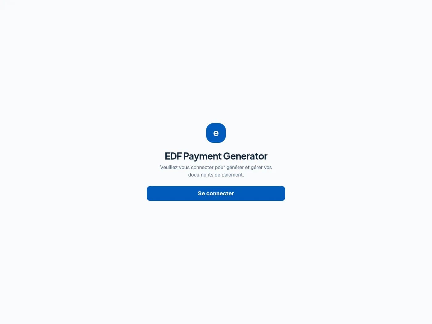 EDF Payment Doc Generator