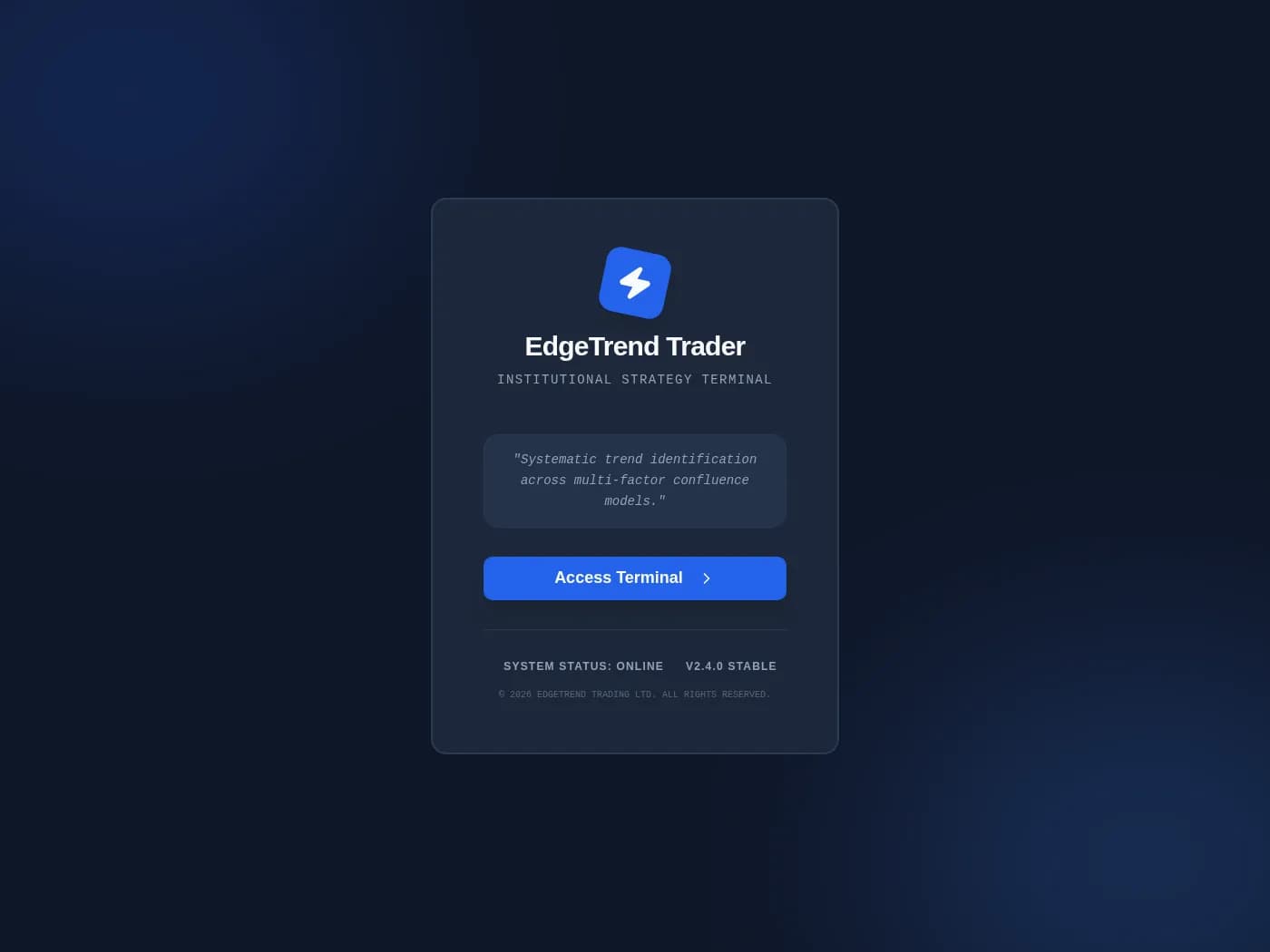EdgeTrend Trading Platform