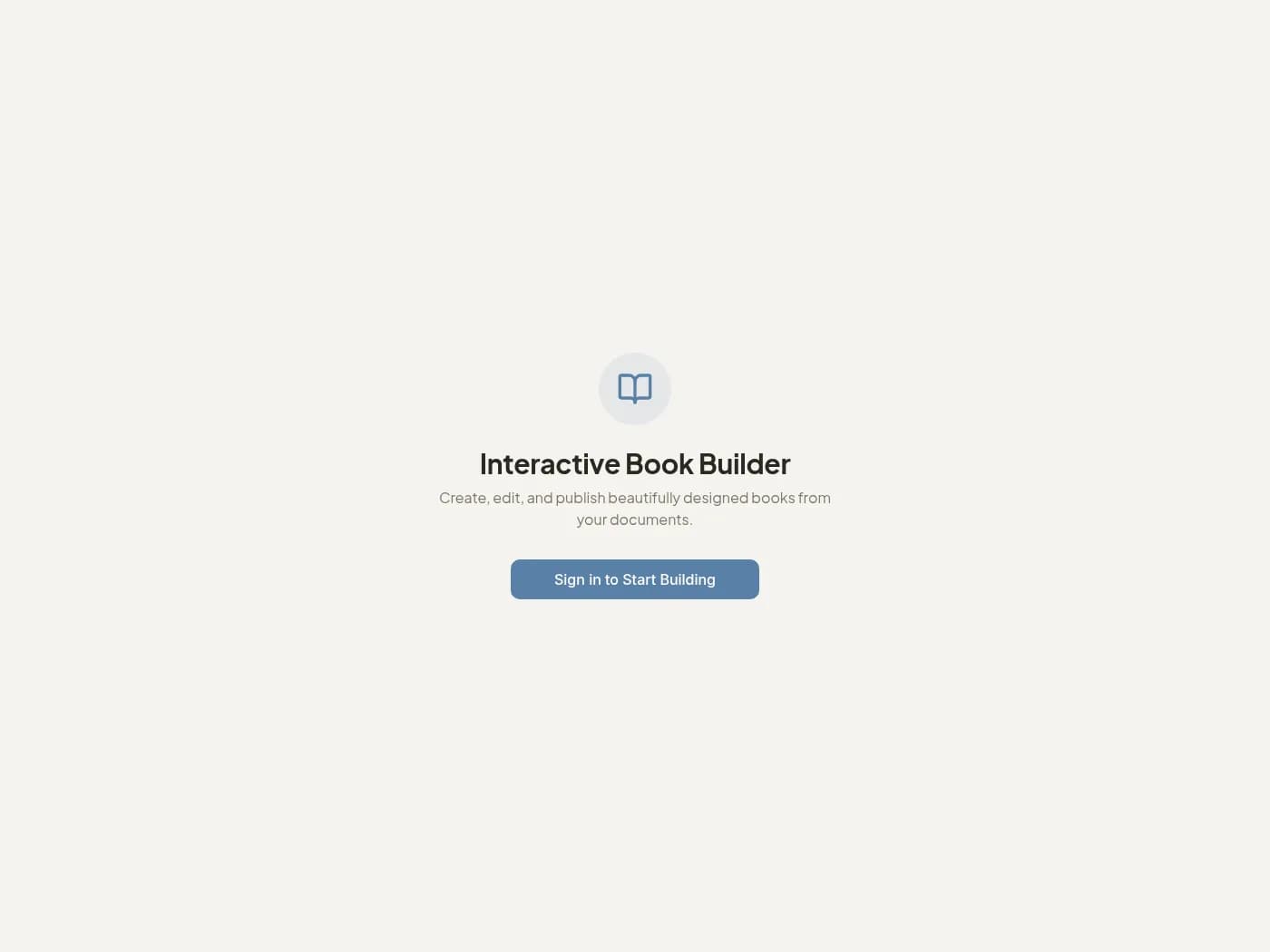 Interactive Book Builder