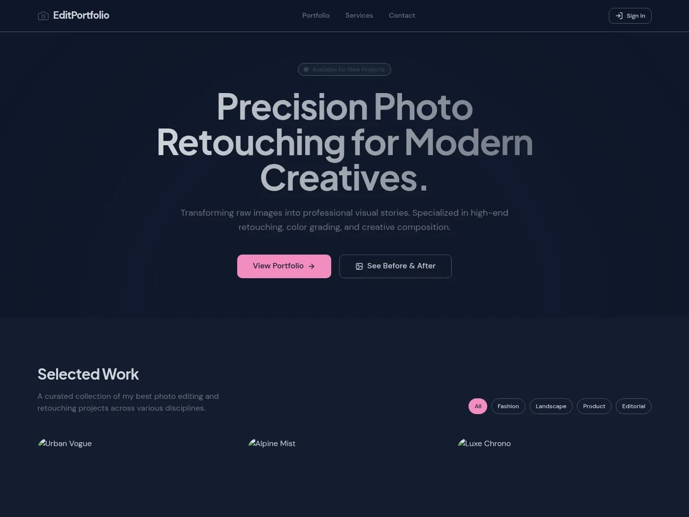 Editor Portfolio Hub