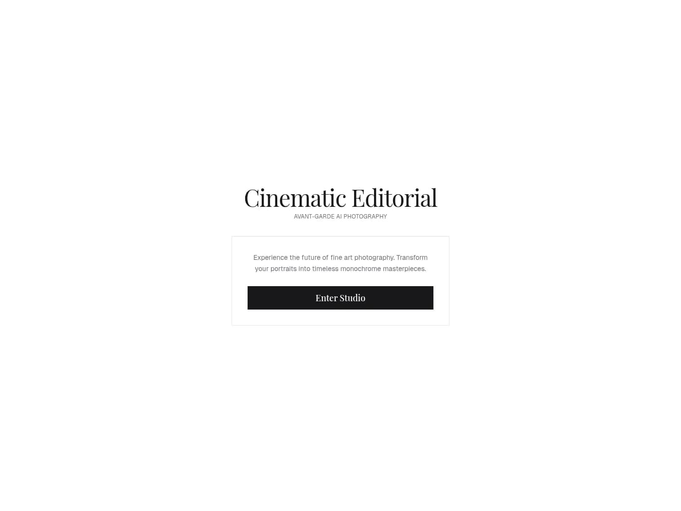 Cinematic Editorial Photo Tool