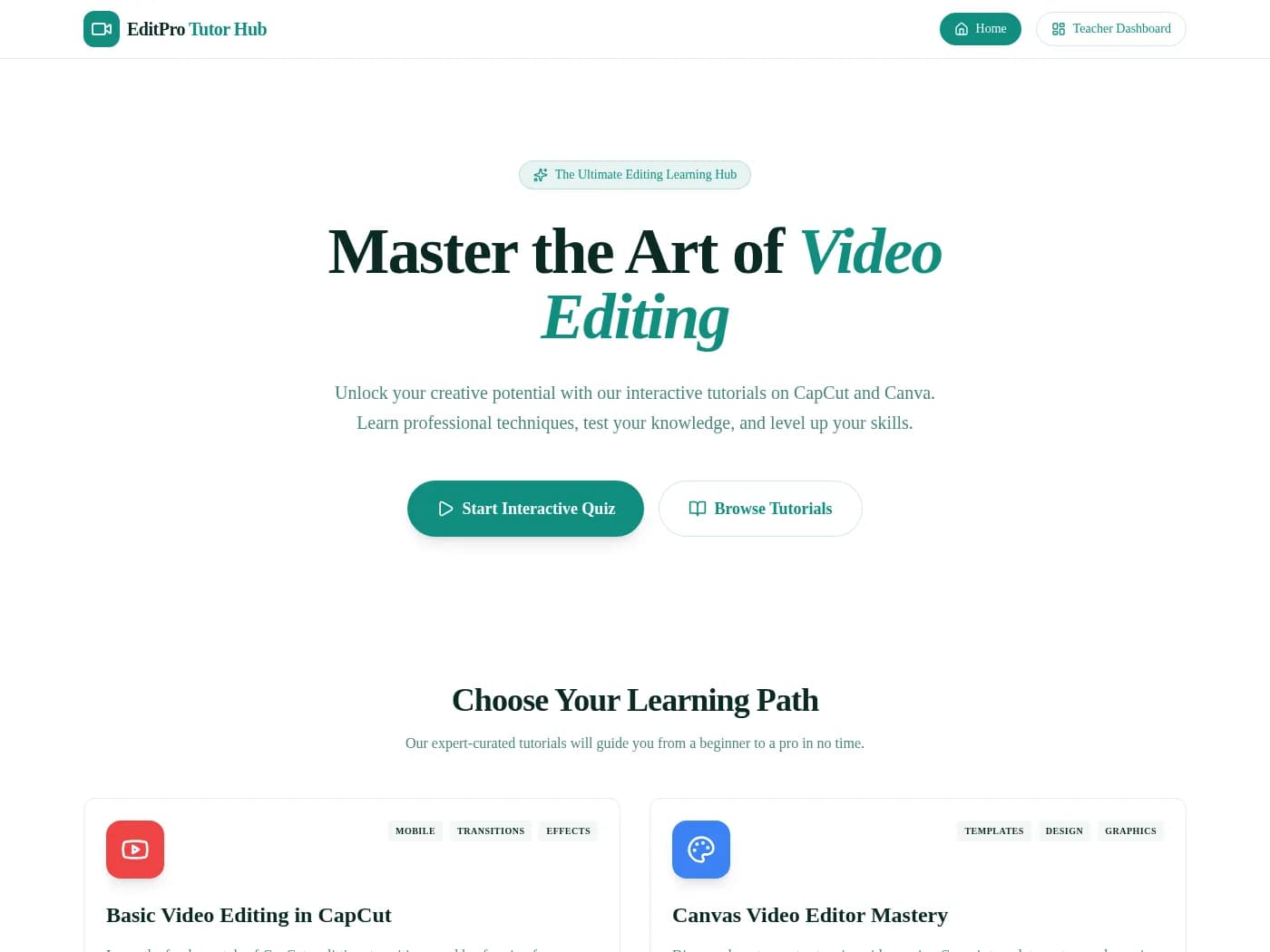 EditPro Tutor Hub