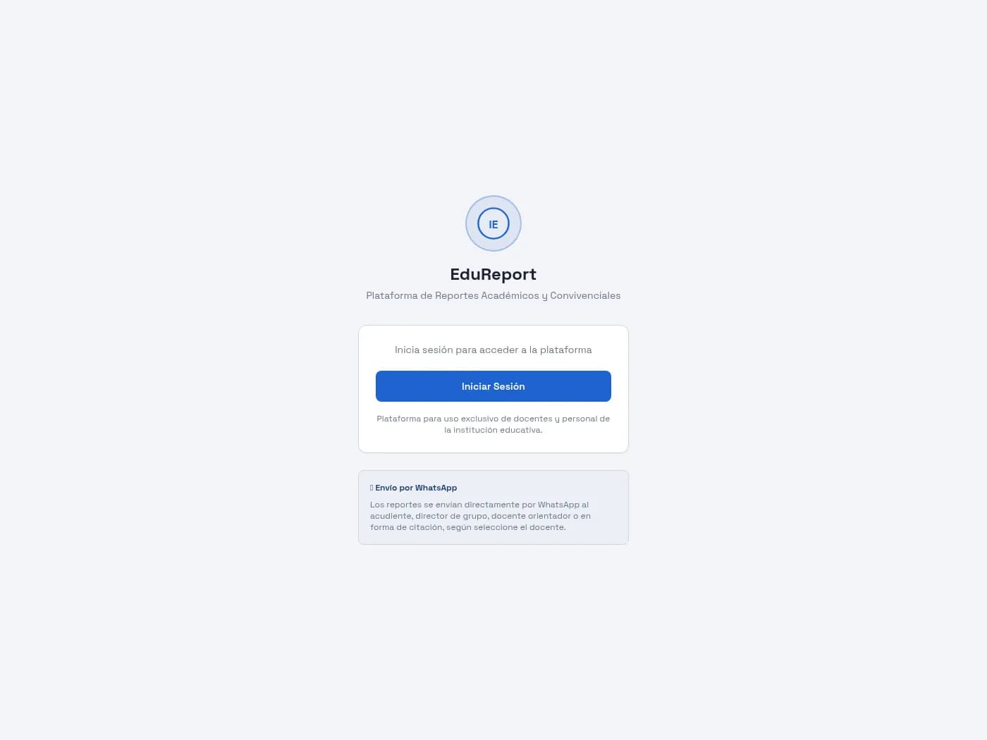 EduReport Web Platform