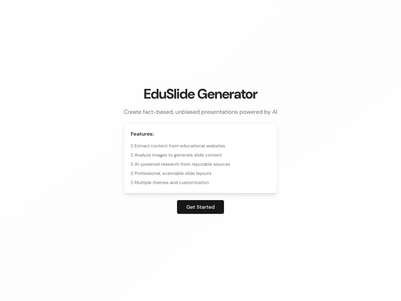 EduSlide Generator