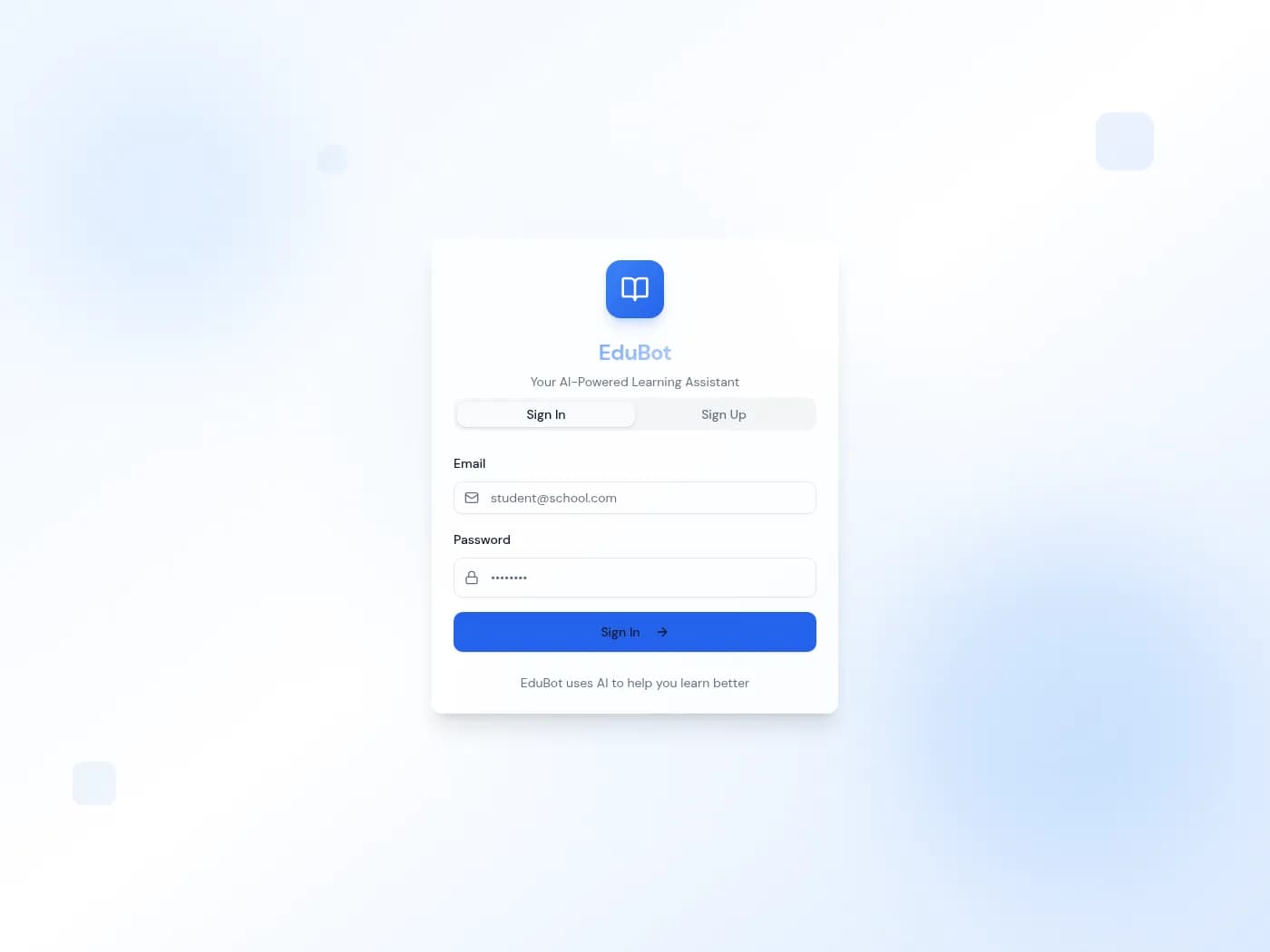 EduBot Learning Platform