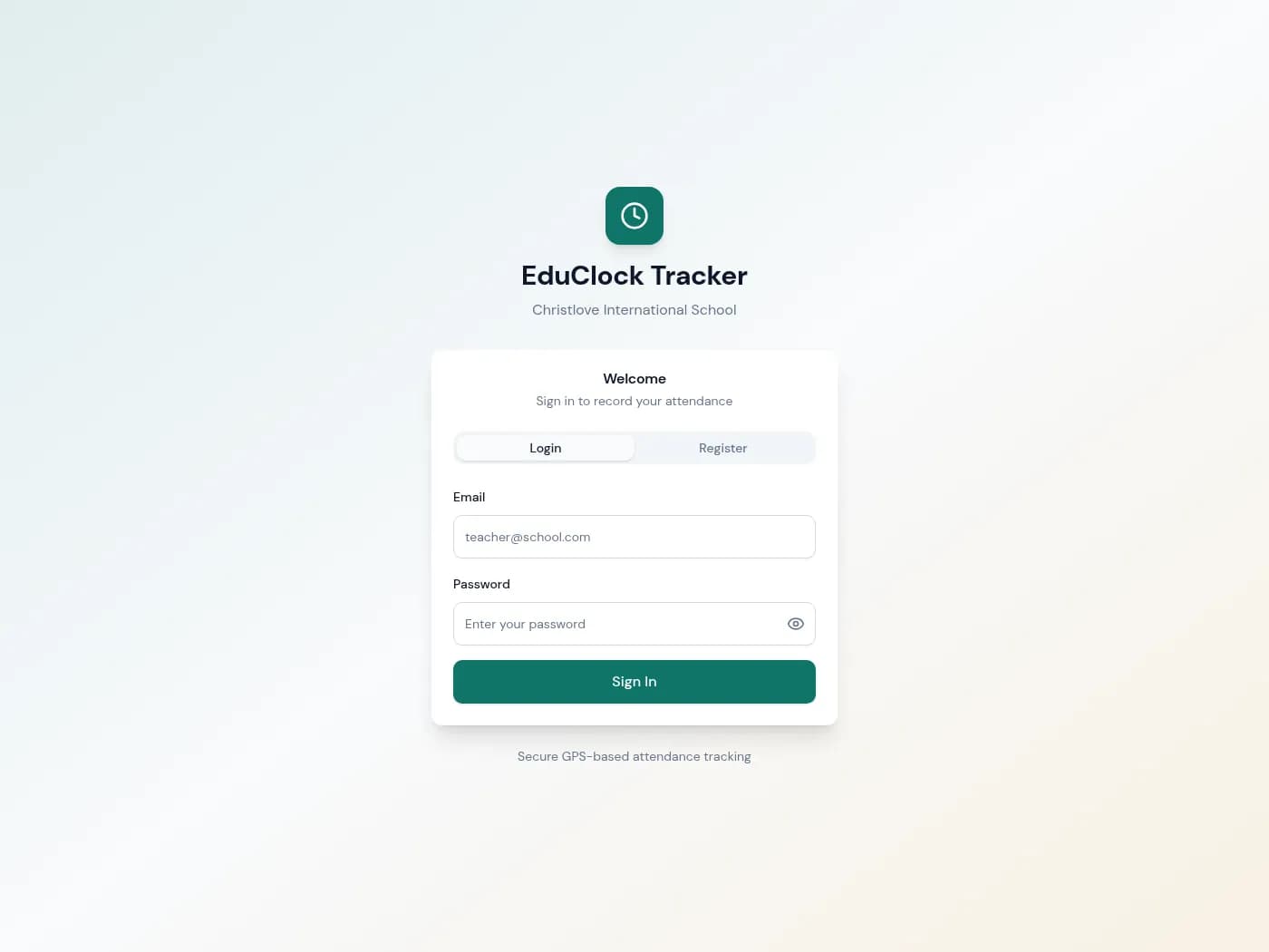 EduClock Tracker