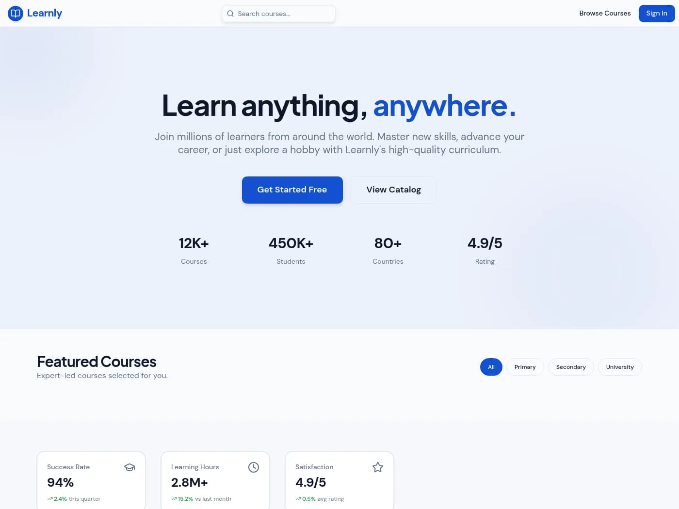 EduCore Learning Platform