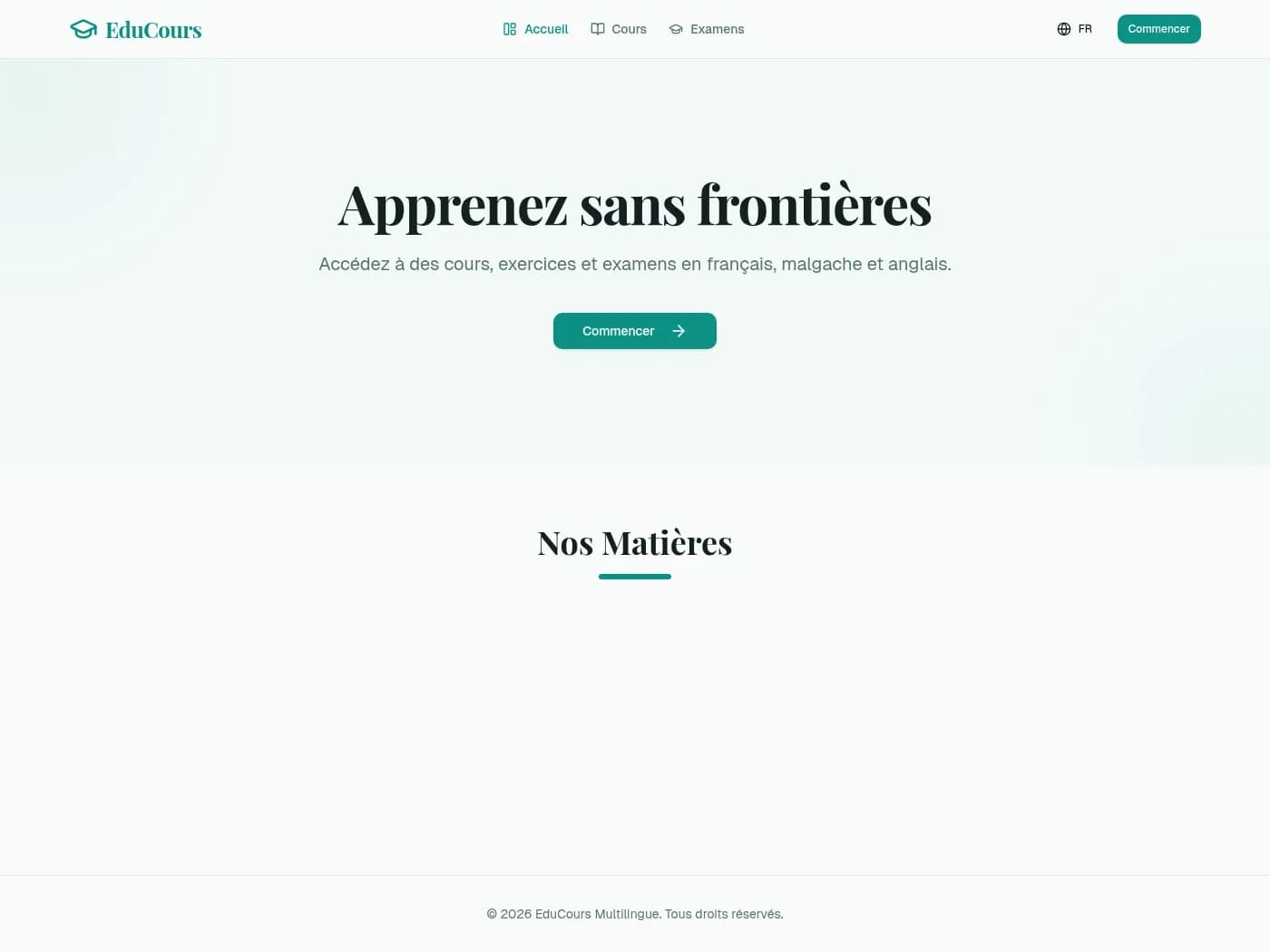 EduCours Multilingue
