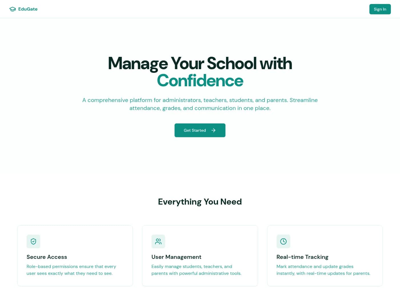 EduGate School Manager