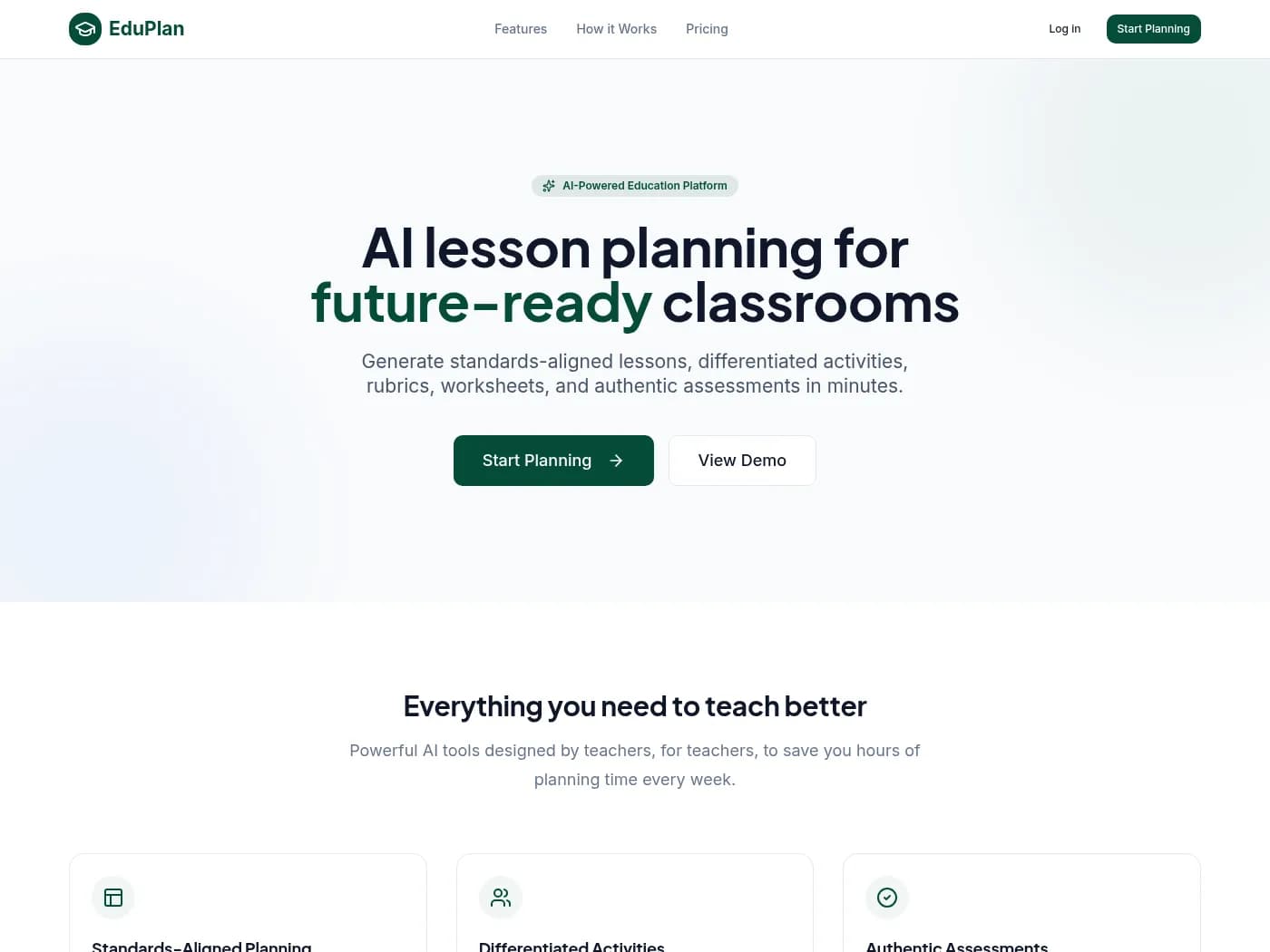 EduPlan AI Platform