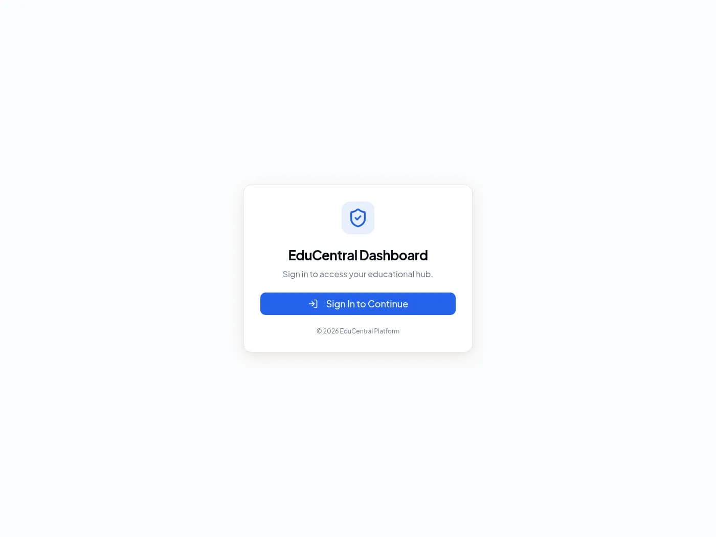 EduCentral Dashboard