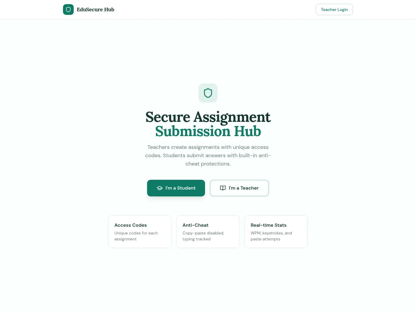 EduSecure Submission Hub