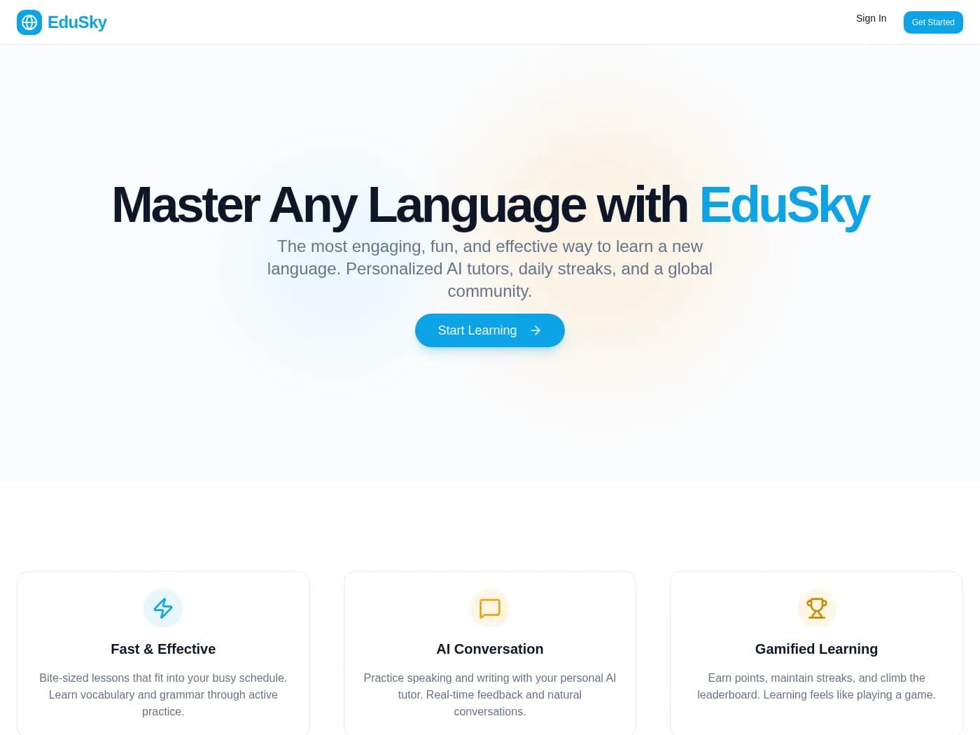 EduSky Language Mastery