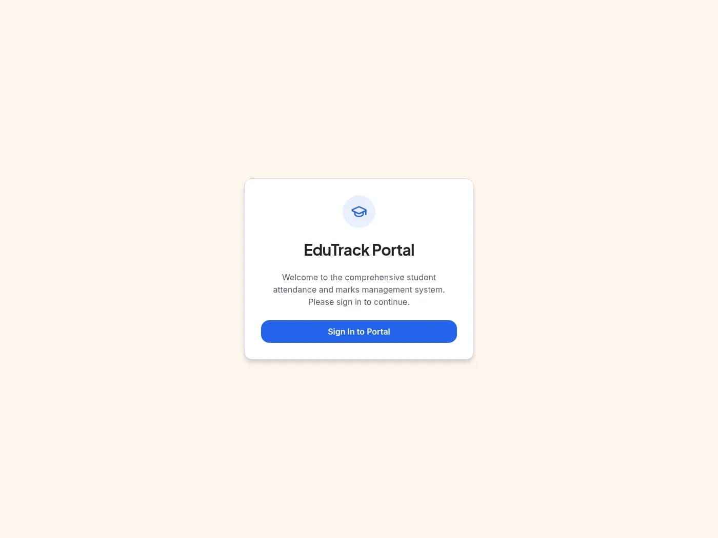 EduTrack Portal