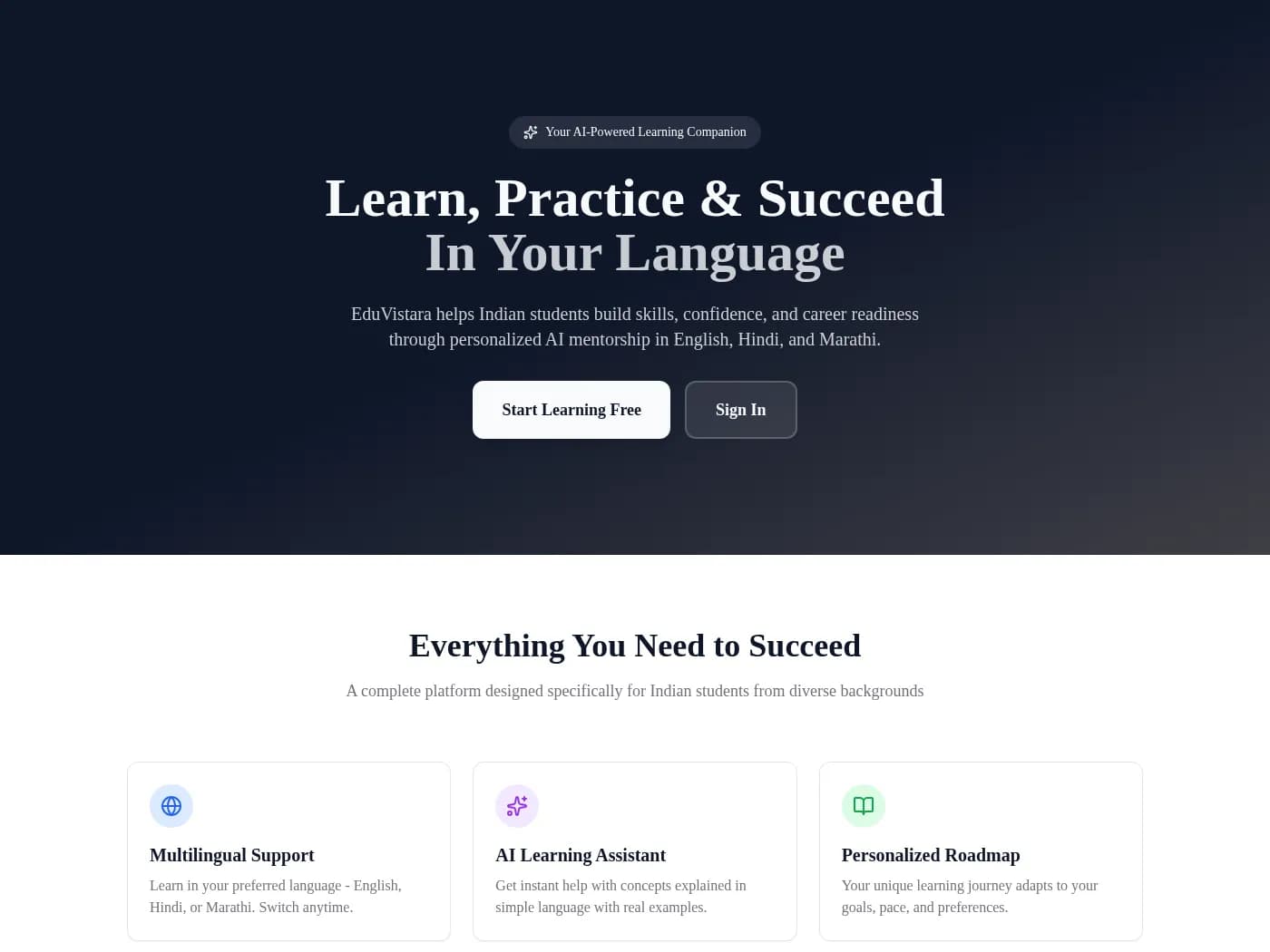 EduVistara Learning Platform