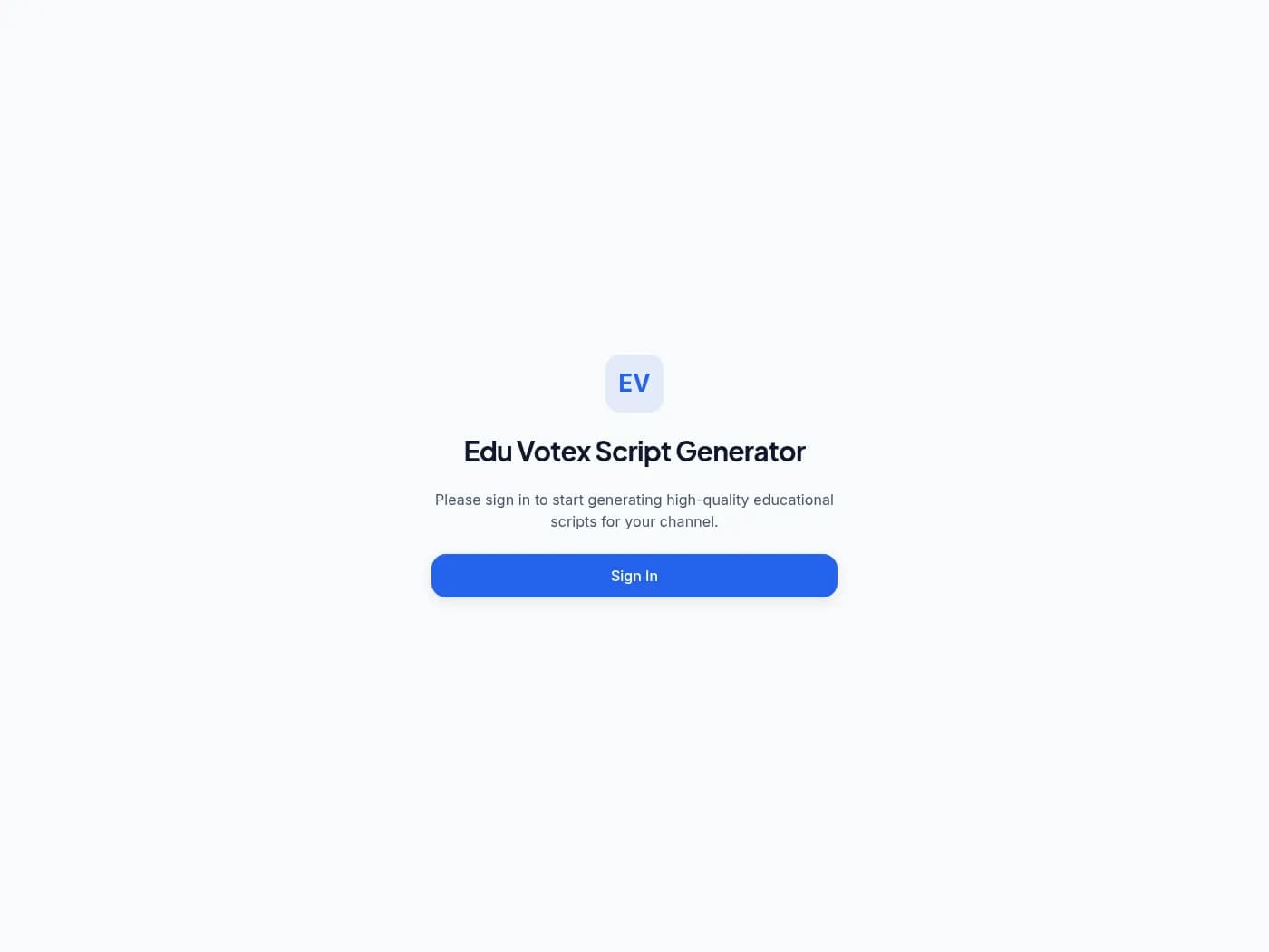 Edu Votex Script Generator