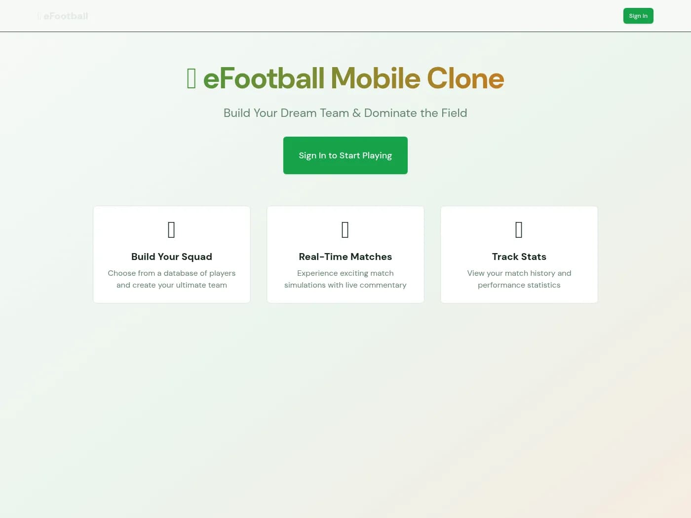 eFootball Mobile Clone