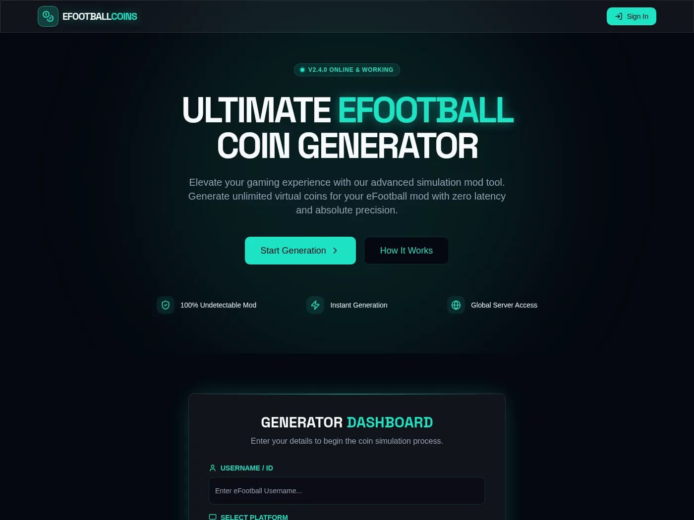 eFootball Coin Generator