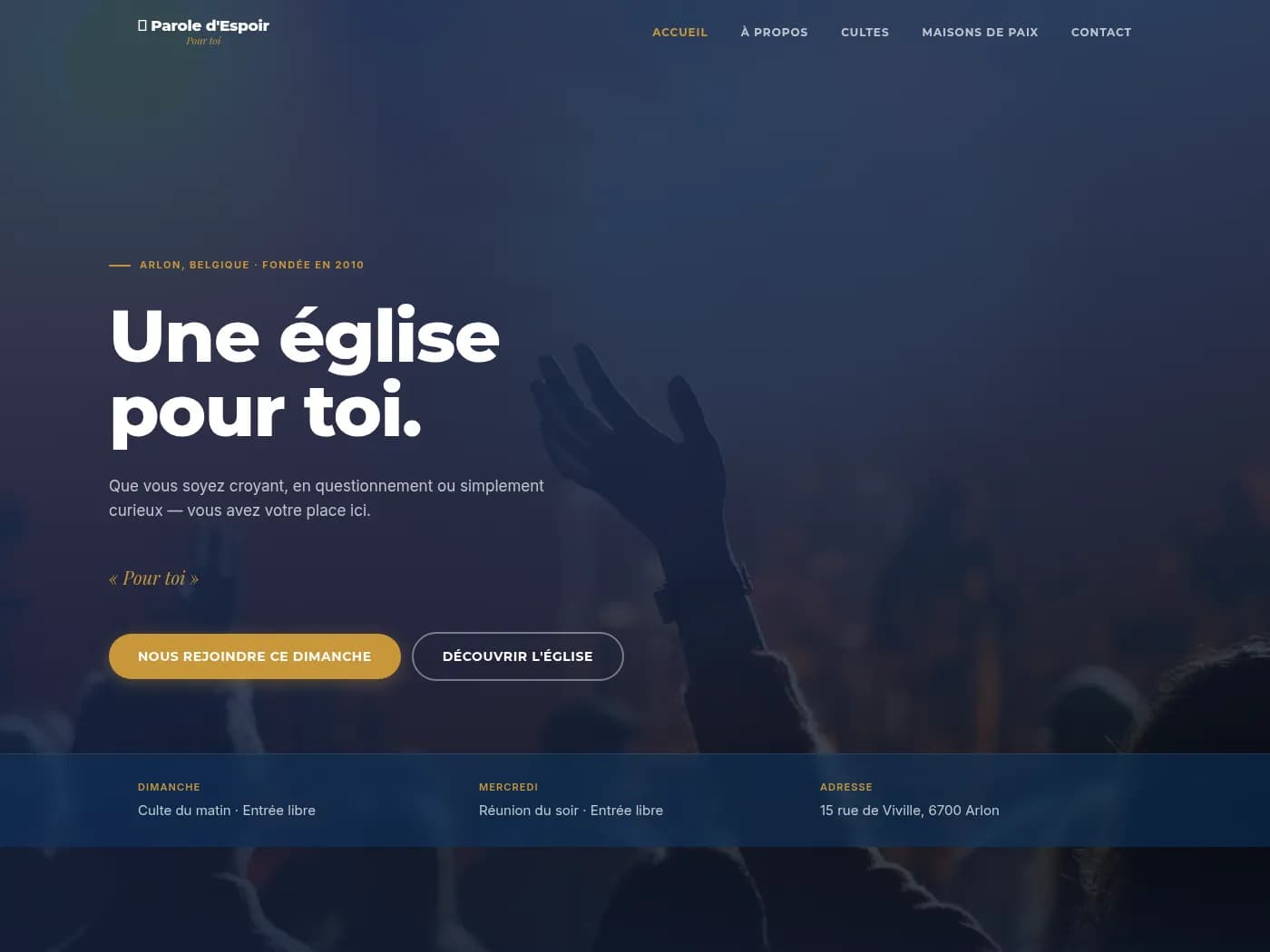 Parole d'Espoir OnePage