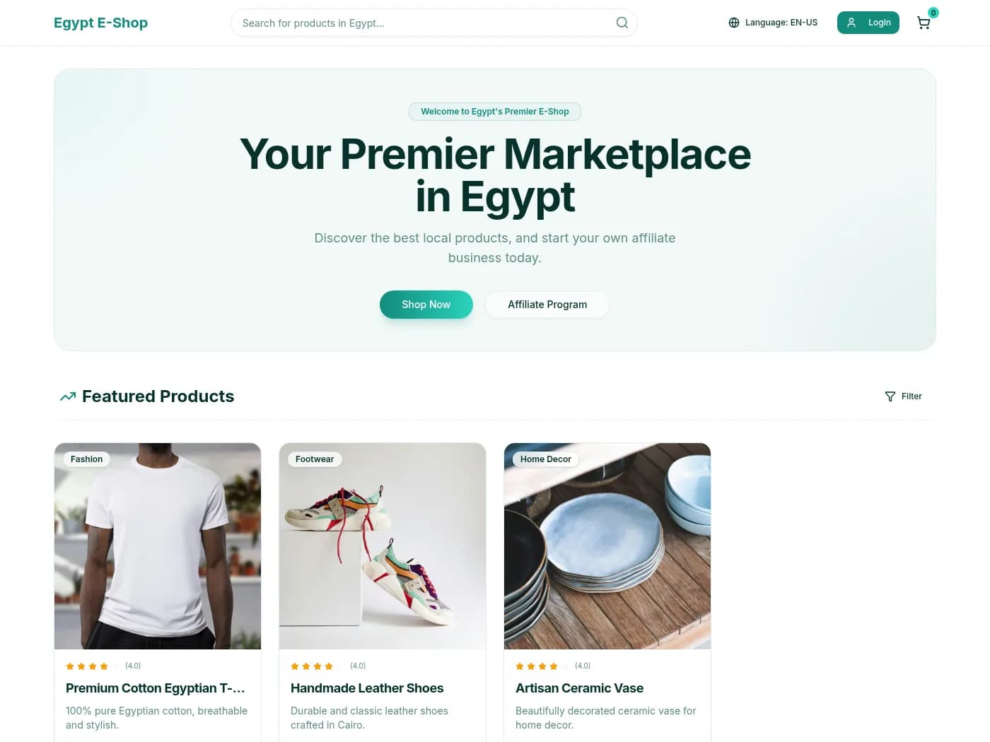 Egypt E-Shop Platform