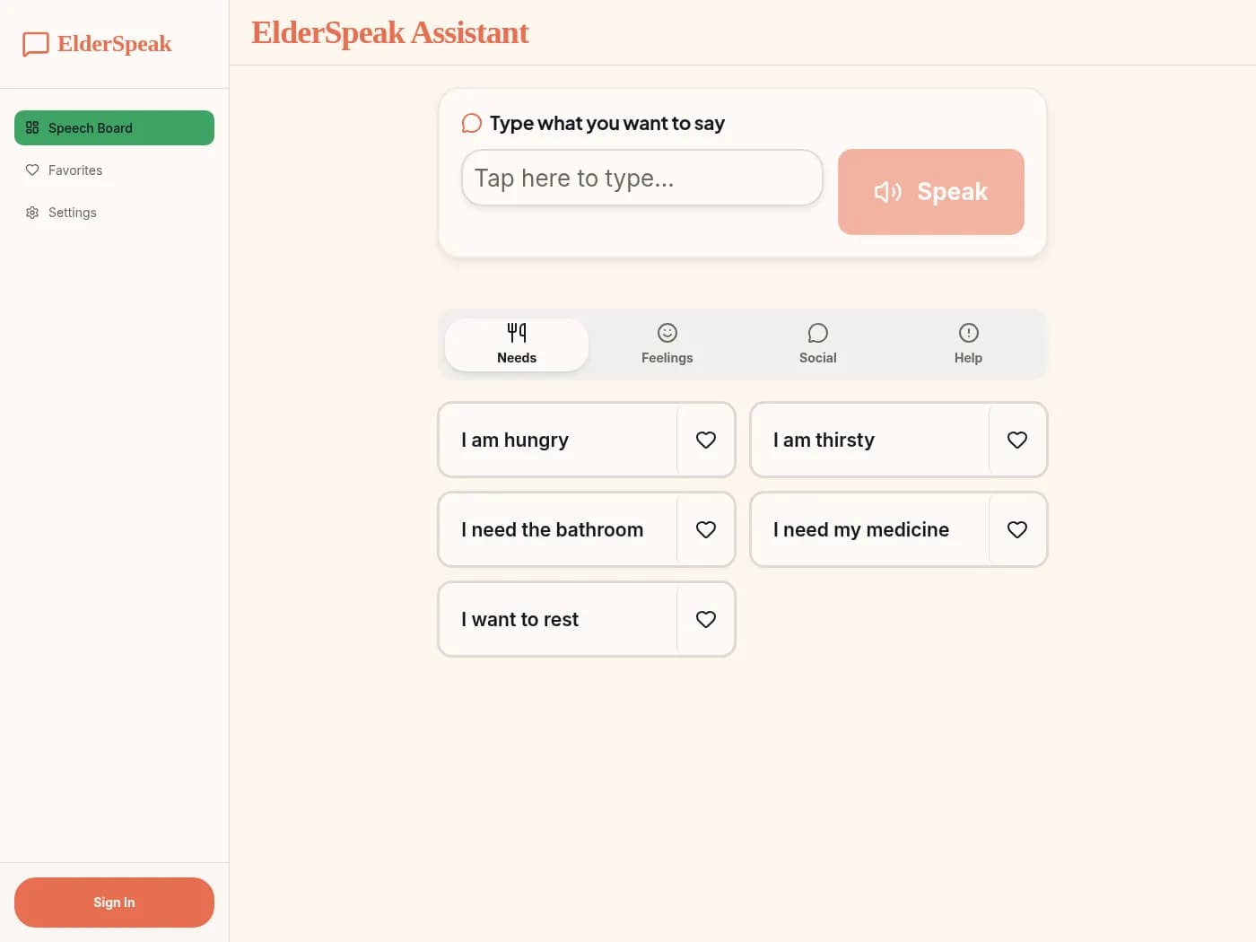 ElderSpeak Assistant