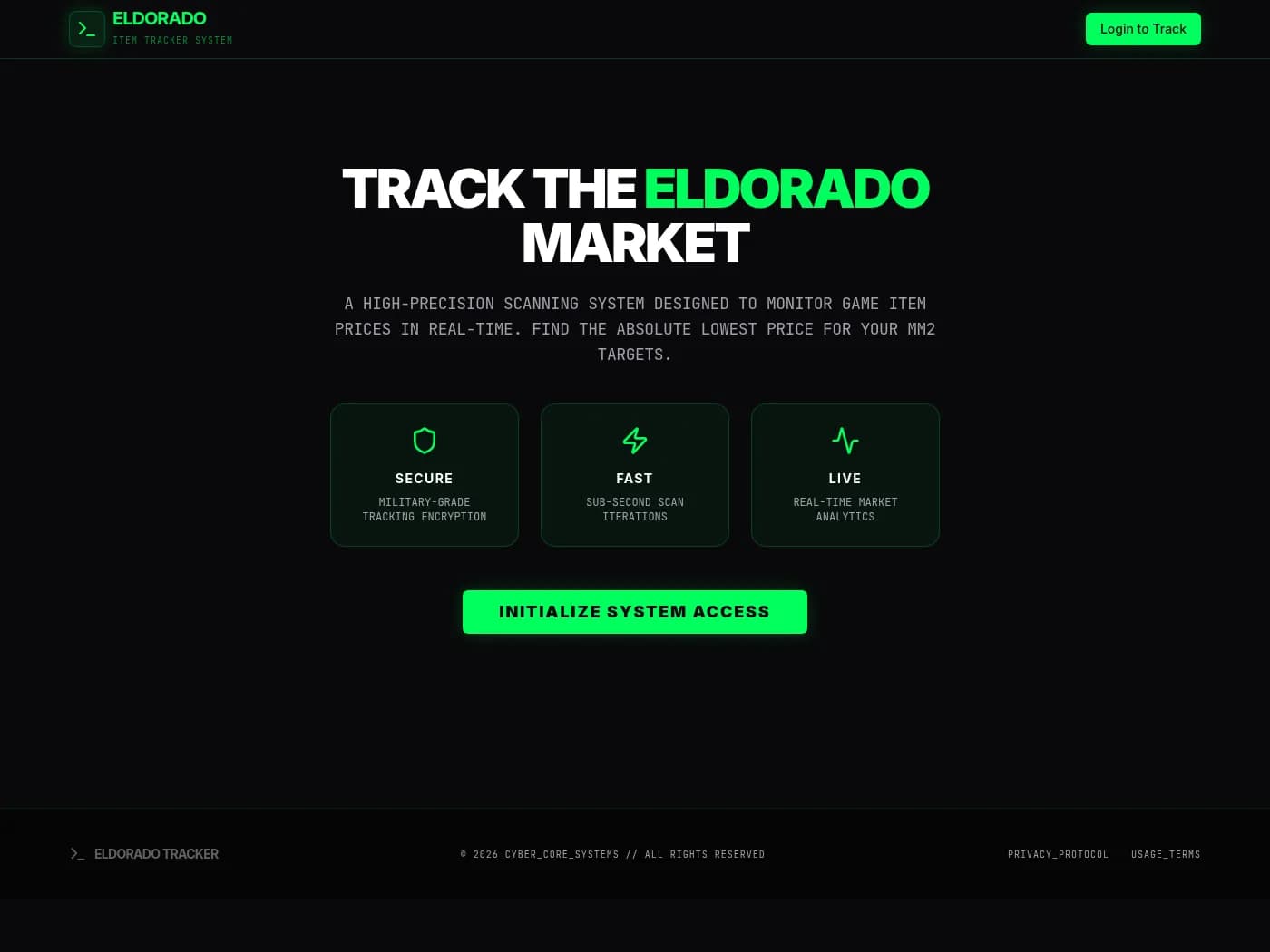 Eldorado Item Tracker