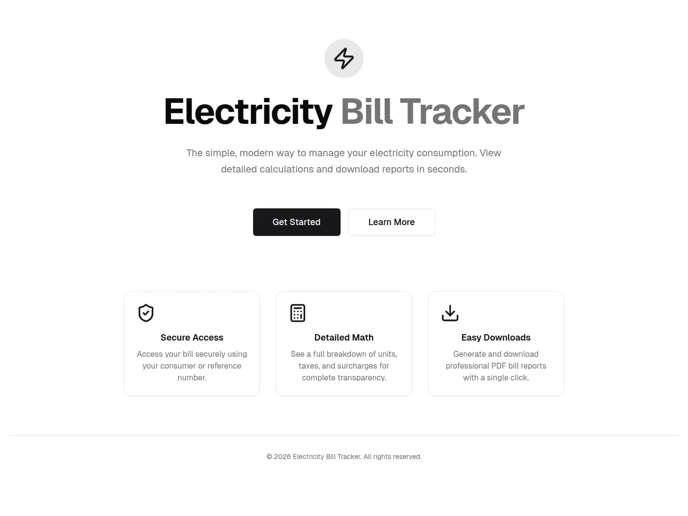Electricity Bill Tracker