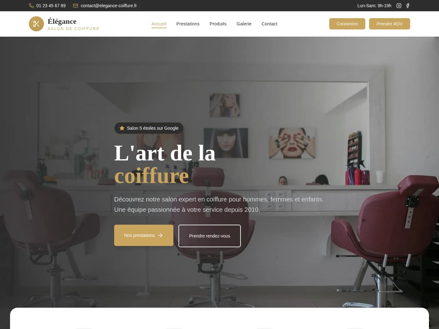 Élégance Coiffure Web