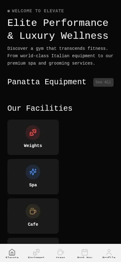 Elevate Gym Website